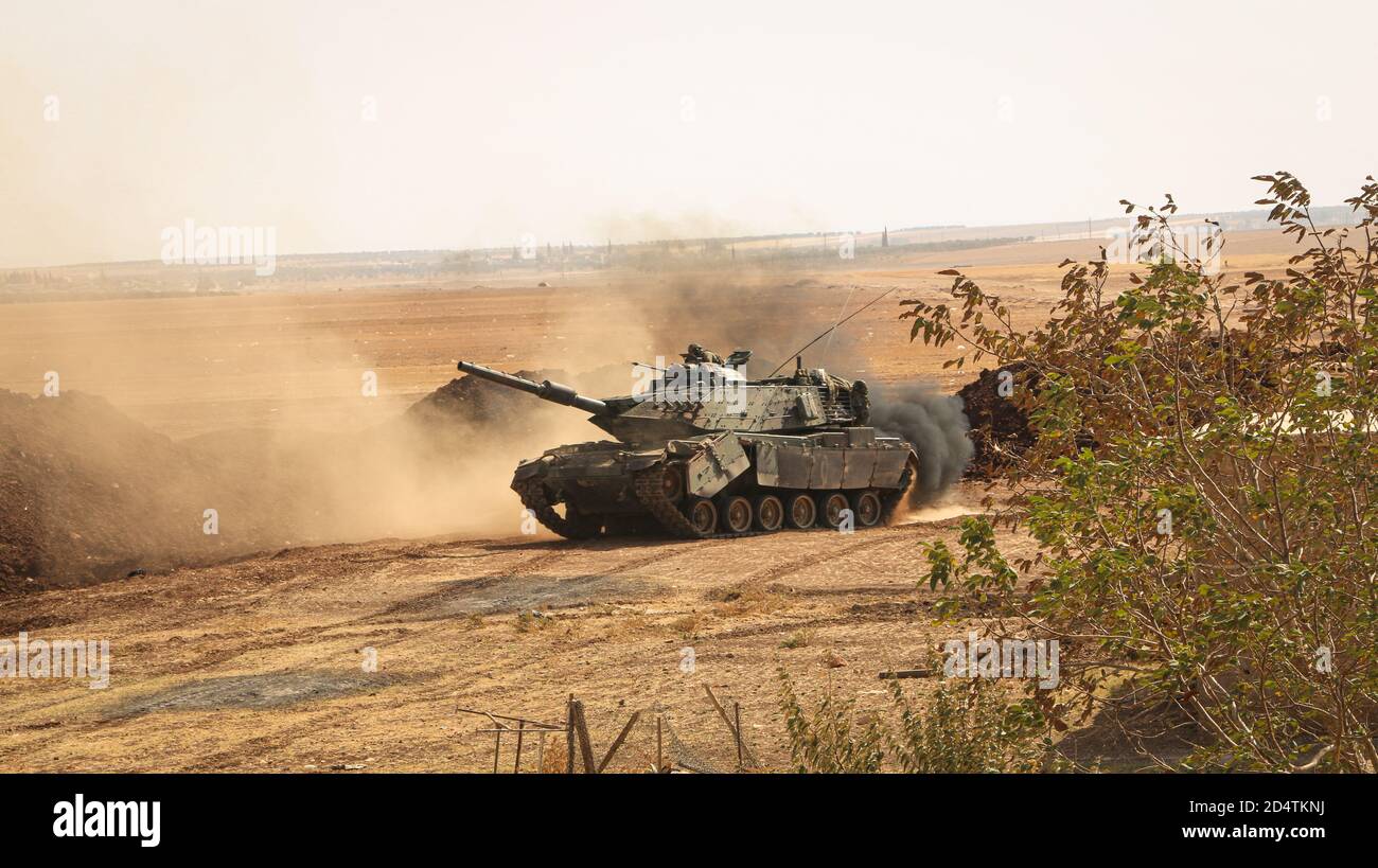 Turkish army tanks inside Syria, the war on terror Stock Photo - Alamy