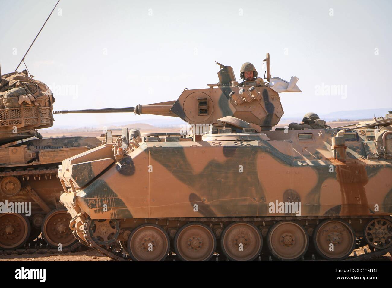 Turkish army tanks inside Syria, the war on terror Stock Photo - Alamy