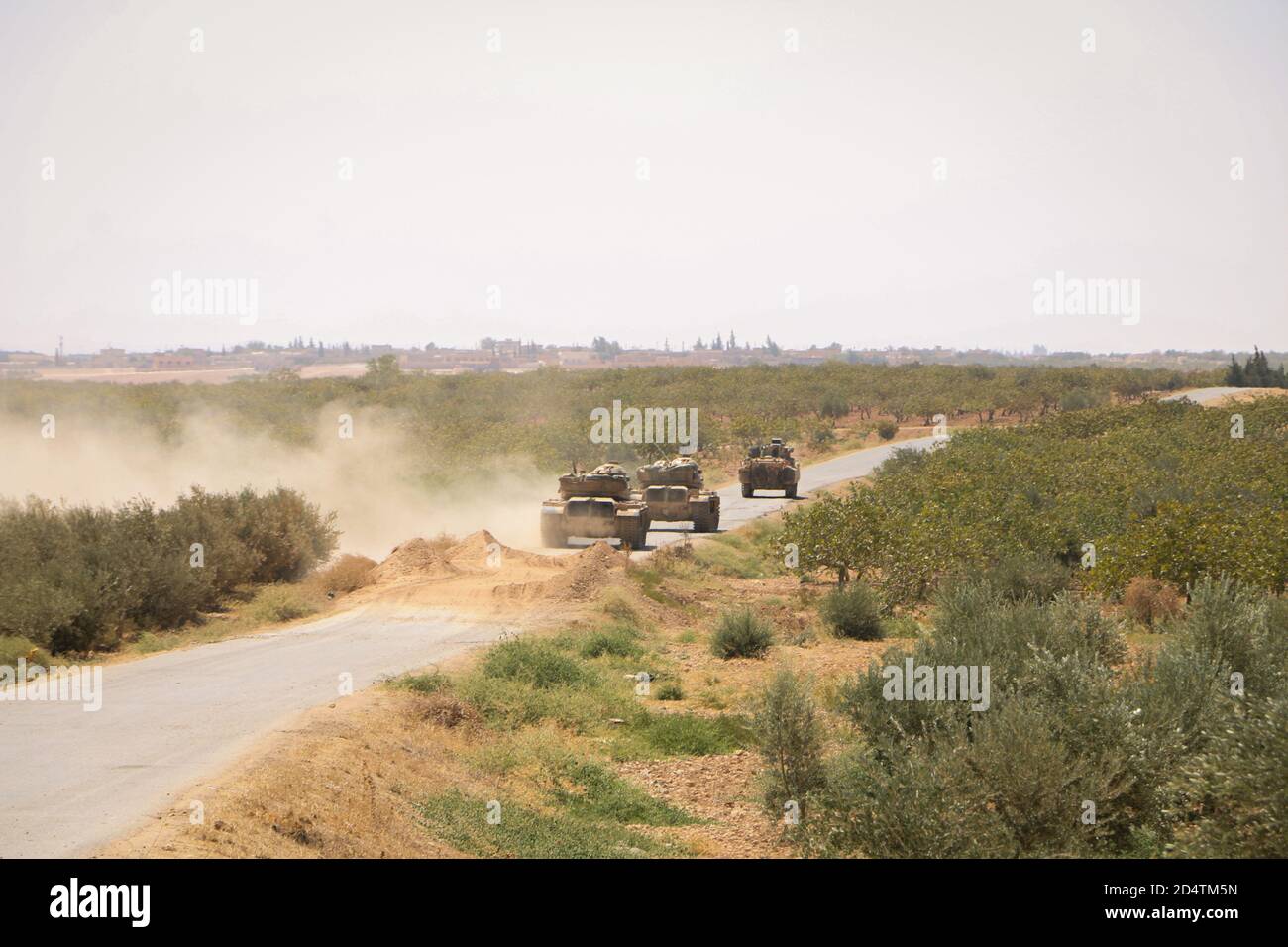 Turkish army tanks inside Syria, the war on terror Stock Photo - Alamy