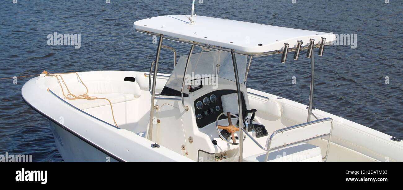 White speed boat river brazil Stock Photo - Alamy