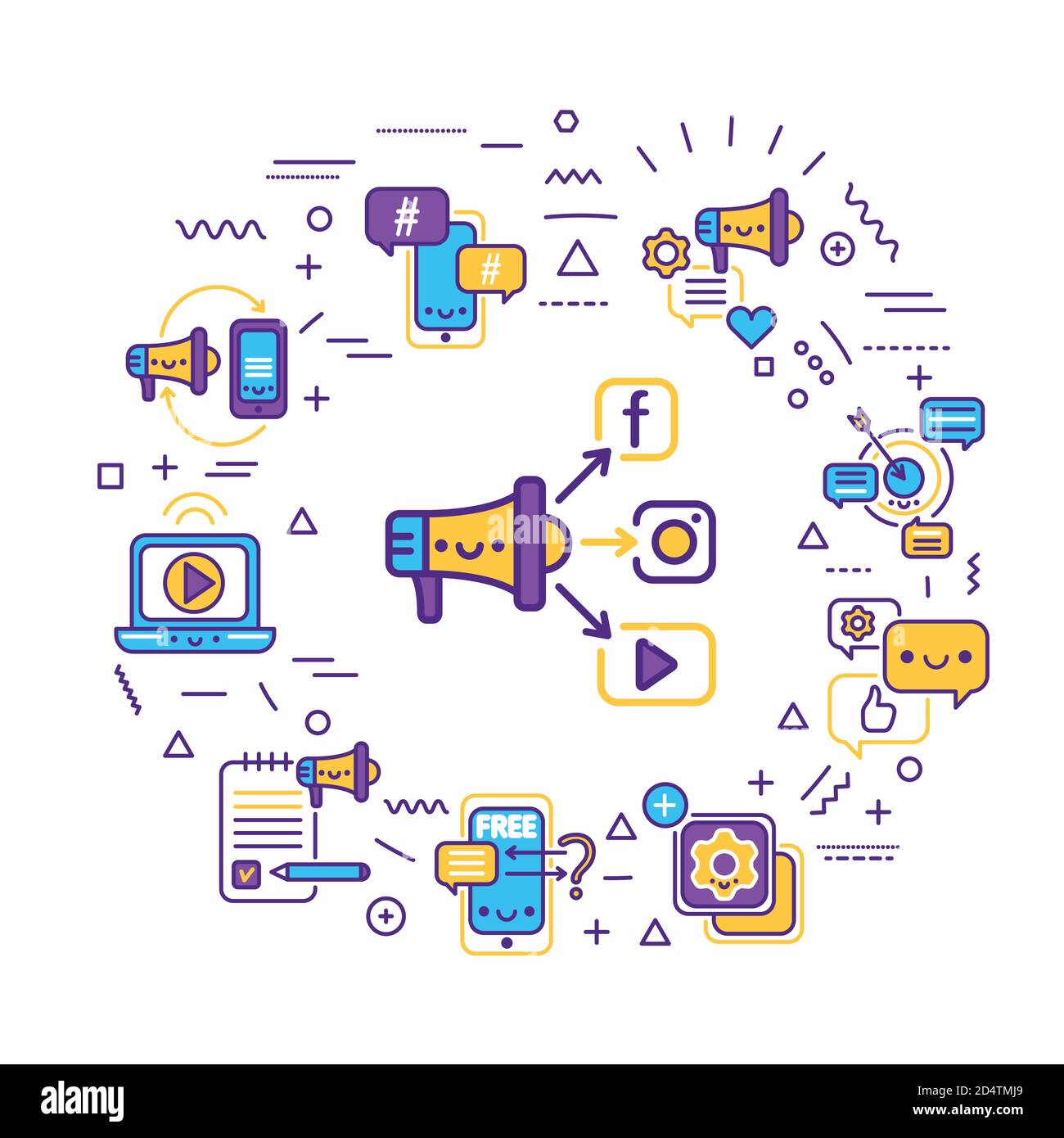 Smm icons Cut Out Stock Images & Pictures - Alamy
