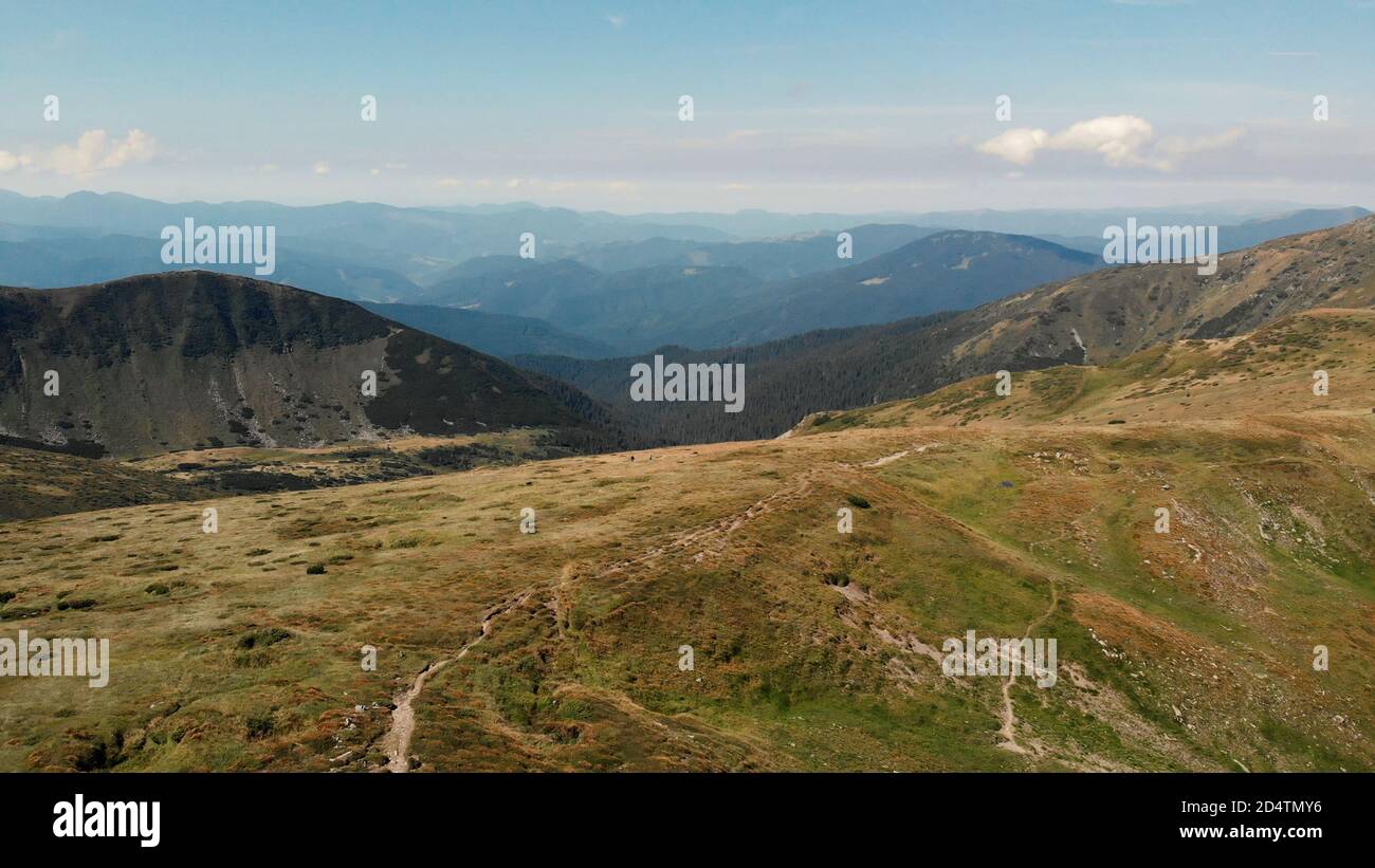 Endless areas of land in the mountains Stock Photo - Alamy