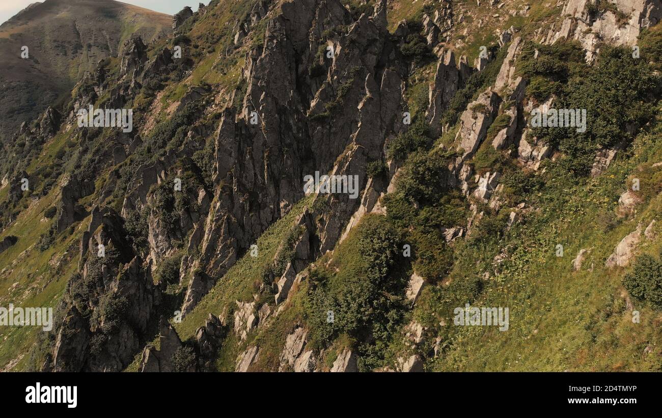 Sharp rocky mountain ledges Stock Photo - Alamy