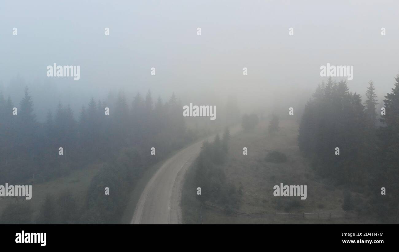 Scenery of thick fog Stock Photo - Alamy