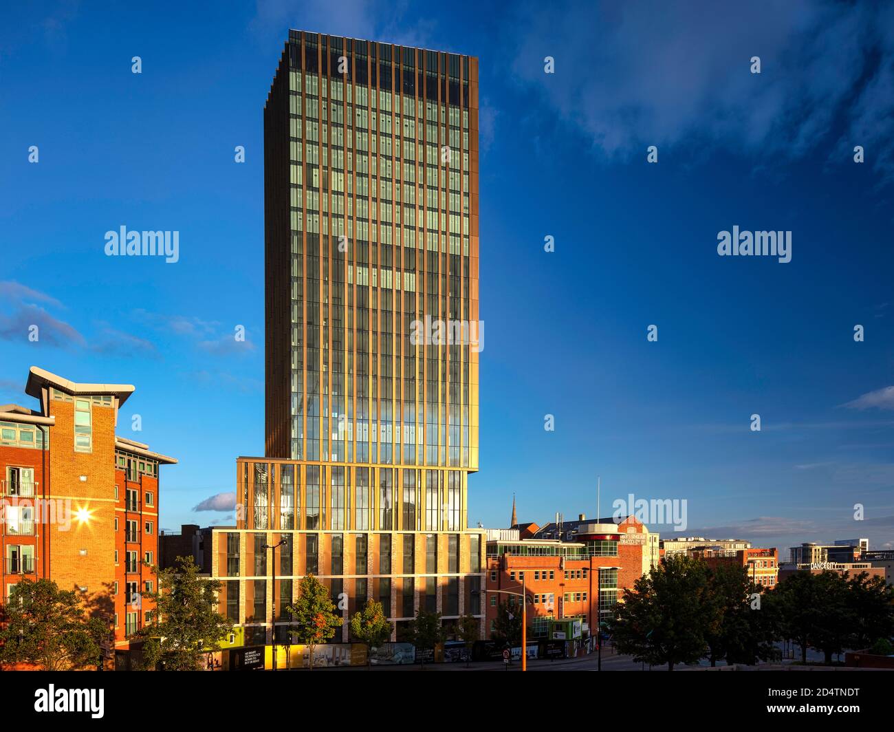 An Autumnal external daytime view of Hadrian Tower in Newcastle upon ...