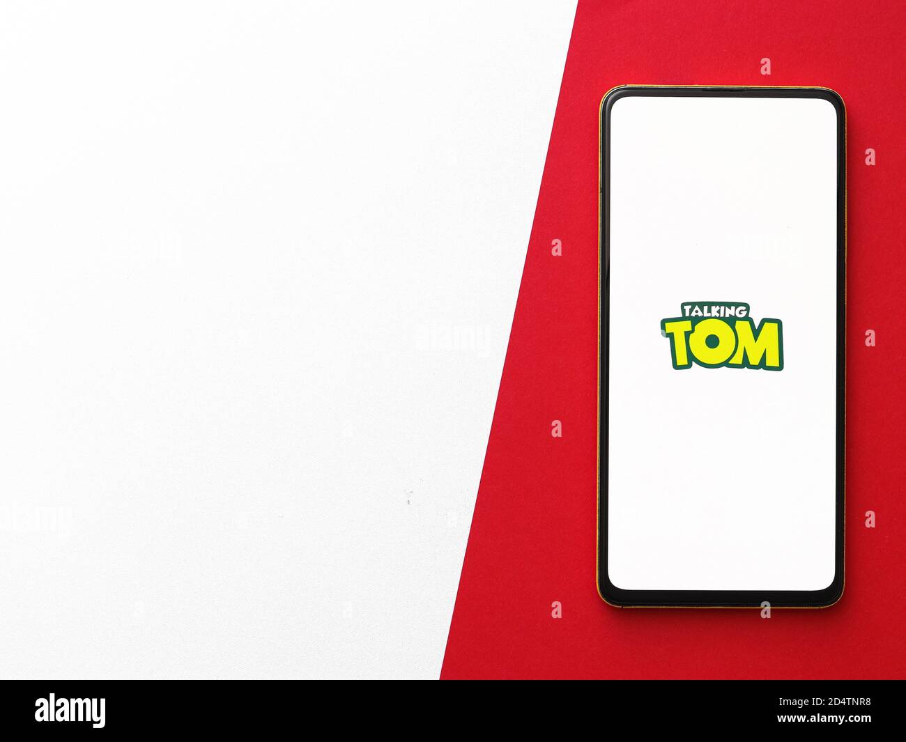 Assam, india - October 11, 2020 : Talking tom logo on phone screen ...