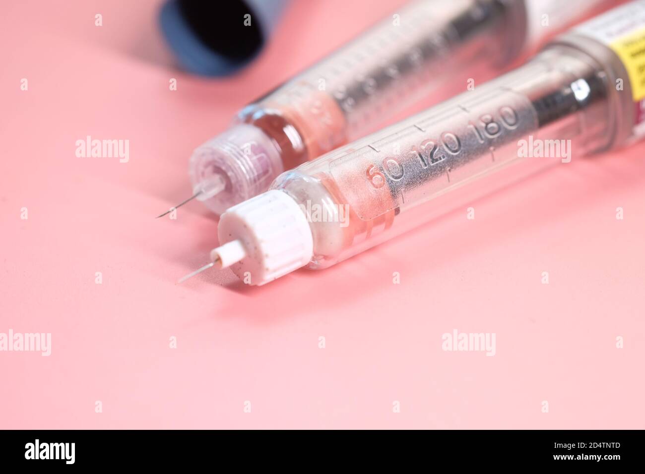 Insulin pens on pink hi-res stock photography and images - Alamy