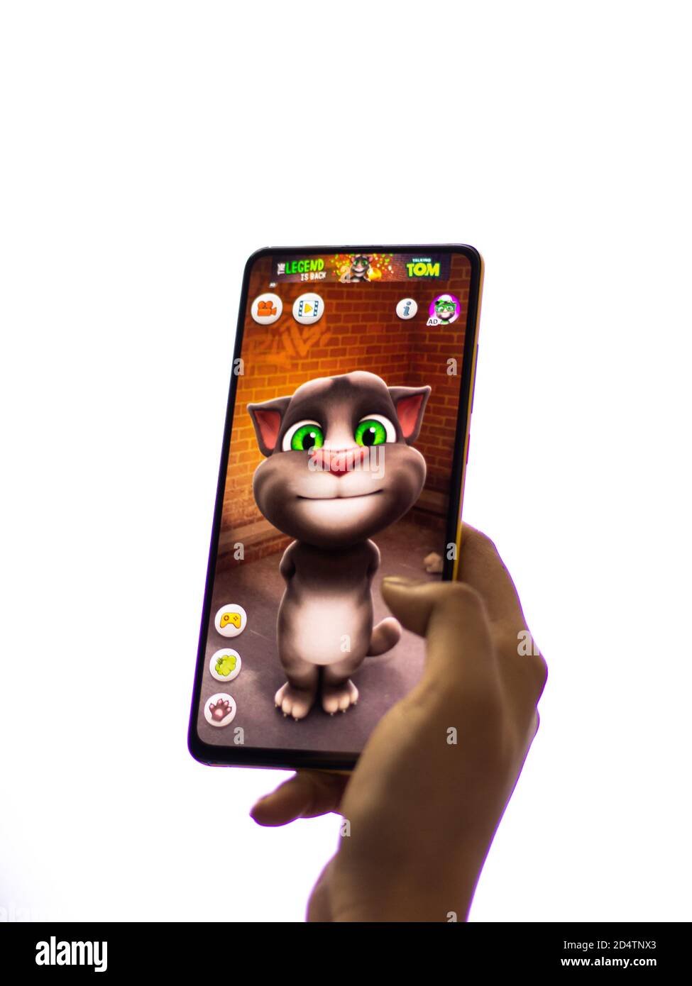 Assam, india - October 11, 2020 : Talking tom logo on phone screen ...