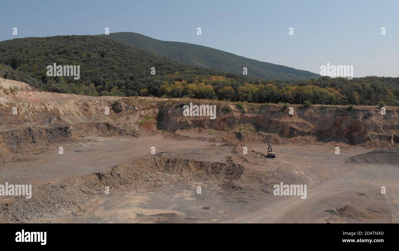 Top view of mountain quarry Stock Photo - Alamy