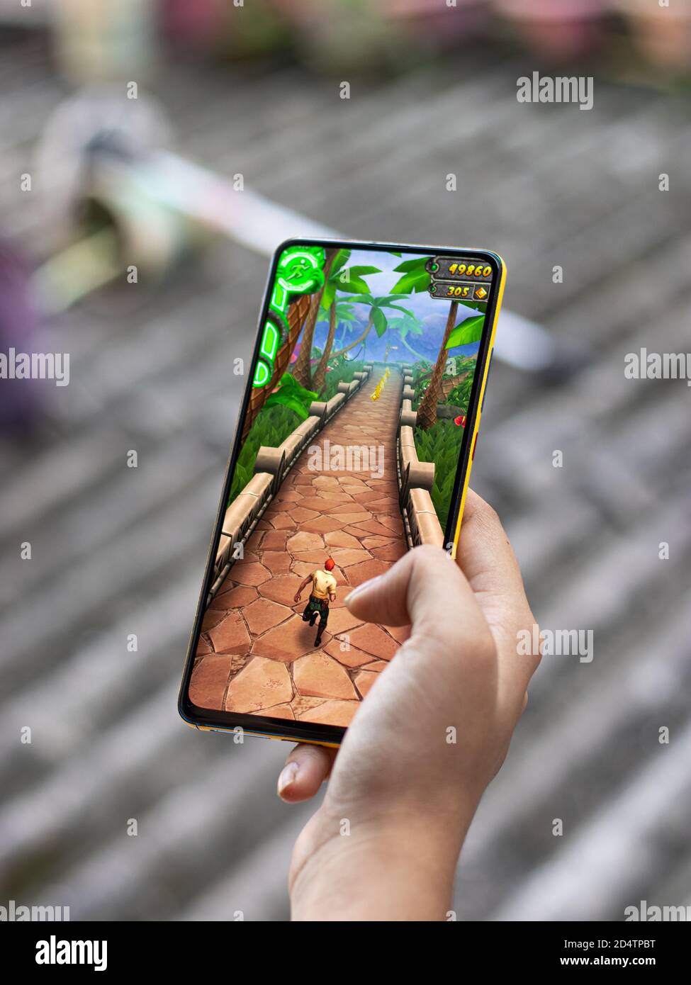 Assam, india - October 11, 2020 : Temple run 2 logo on phone screen ...