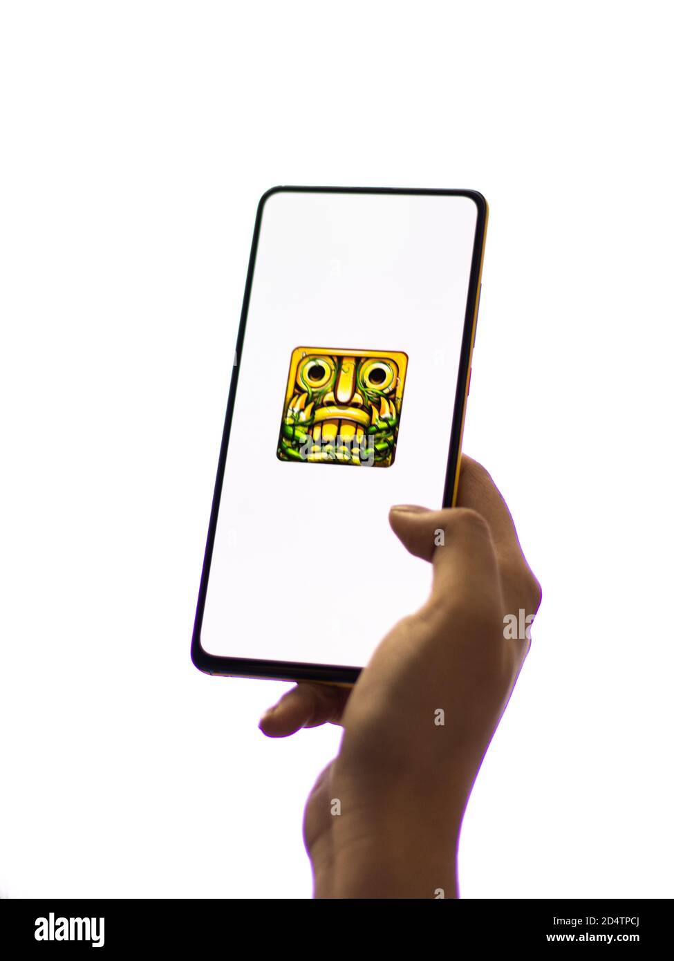 Assam, india - October 11, 2020 : Temple run 2 logo on phone screen ...