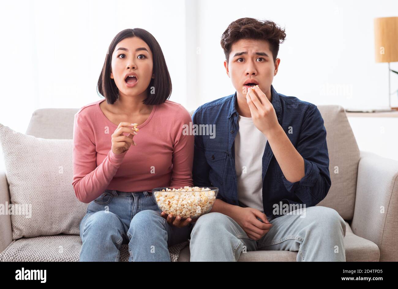 Horror concept man watching hi-res stock photography and images - Alamy