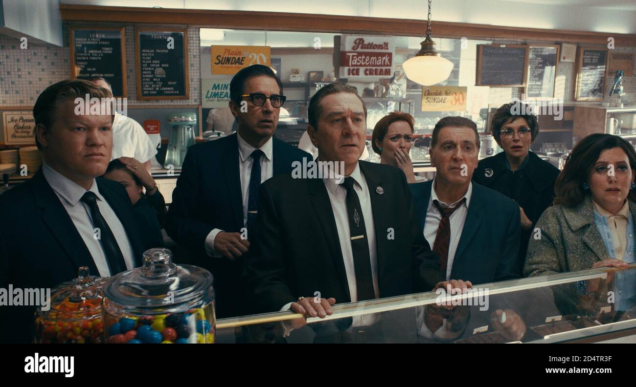 AL PACINO, ROBERT DE NIRO, RAY ROMANO and JESSE PLEMONS in THE IRISHMAN ...