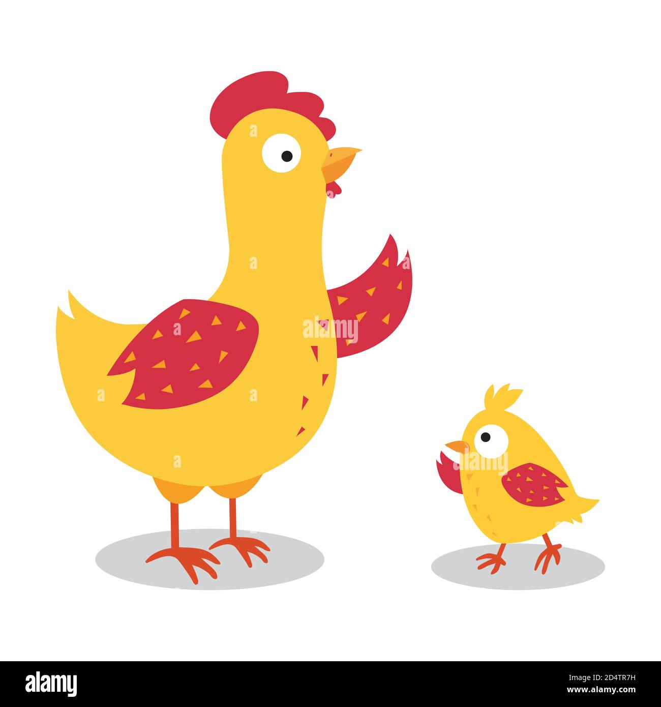 Cute chicken family design with vector illustration Stock Vector Image ...