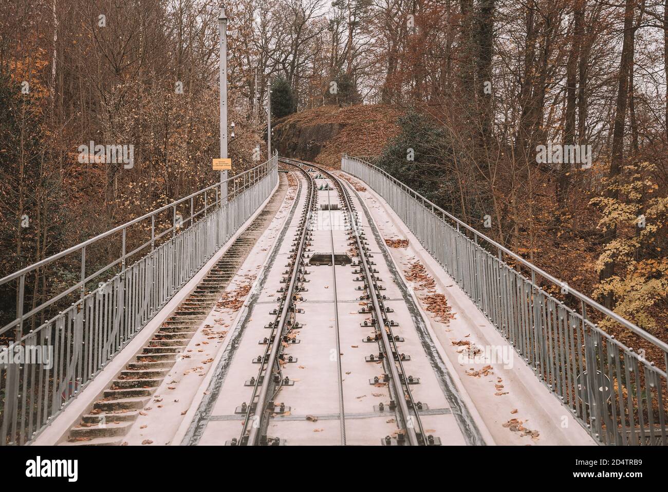 Beautiful shot of a tram railway in Heidelberg, Germany Stock Photo - Alamy