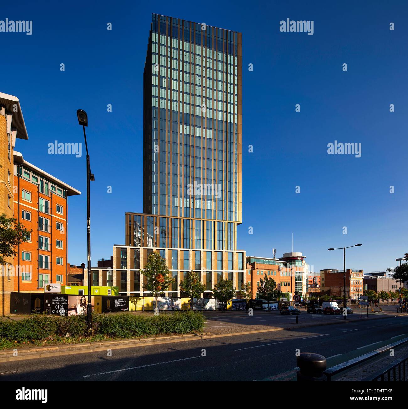 An Autumnal external daytime view of Hadrian Tower in Newcastle upon ...