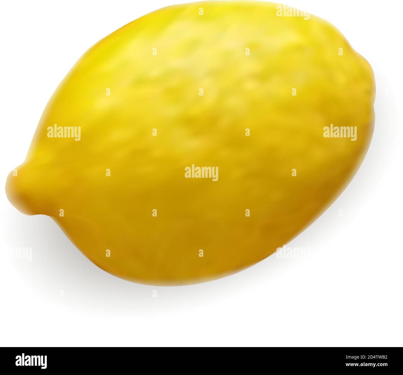 Yellow lemon mockup isolated on white background. Fresh 3d Vector fruit ...