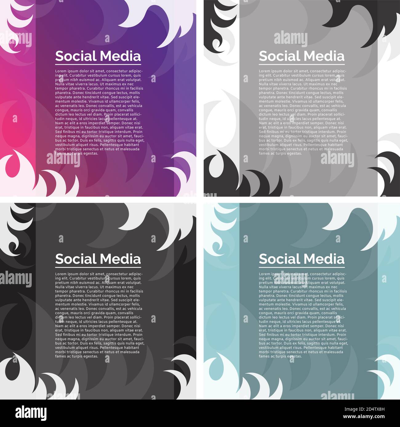 Social media set templates Cut Out Stock Images & Pictures - Alamy