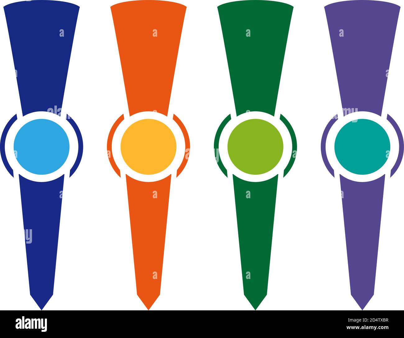 Symbol for infographic arrow with a circle. Target target concept Stock ...