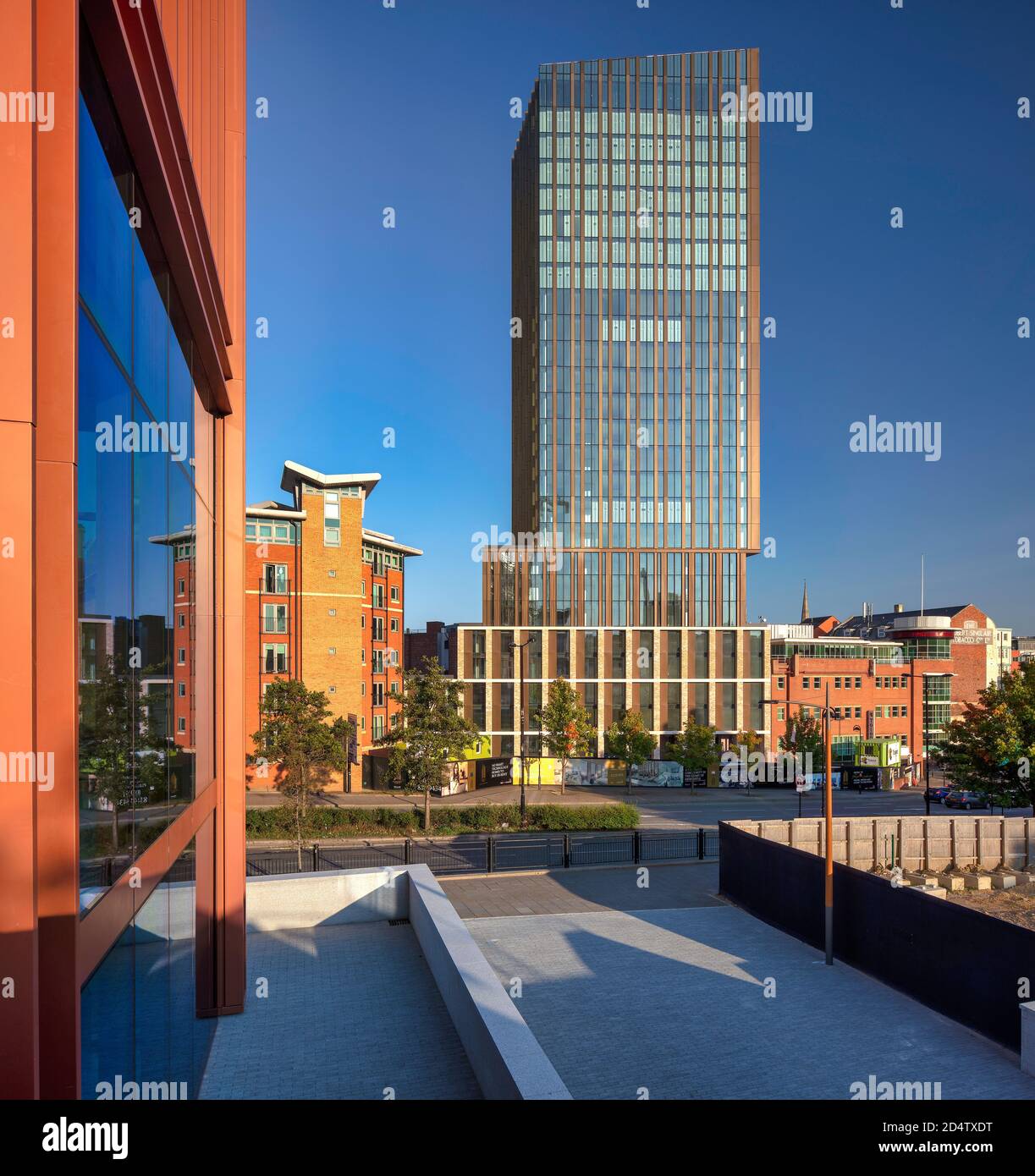 An Autumnal external daytime view of Hadrian Tower in Newcastle upon ...