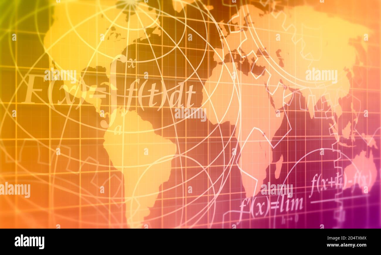 Tech geometry world map background hi-res stock photography and images ...