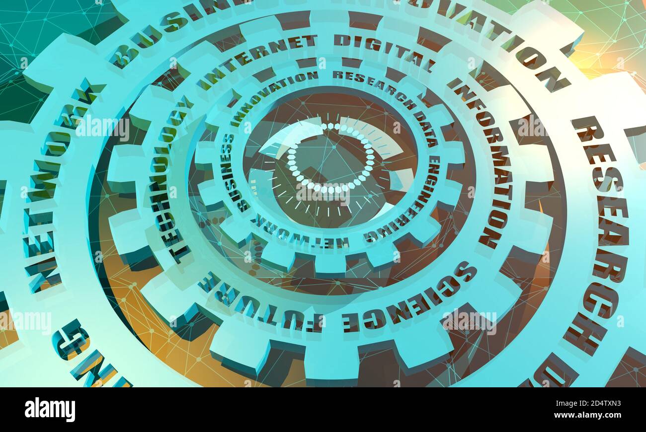 Text on the gears Stock Photo - Alamy