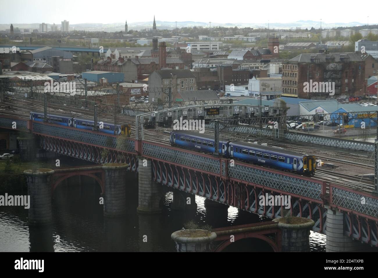 ScotRail trains pass on bridge over the River Clyde, Glasgow // © Amy ...