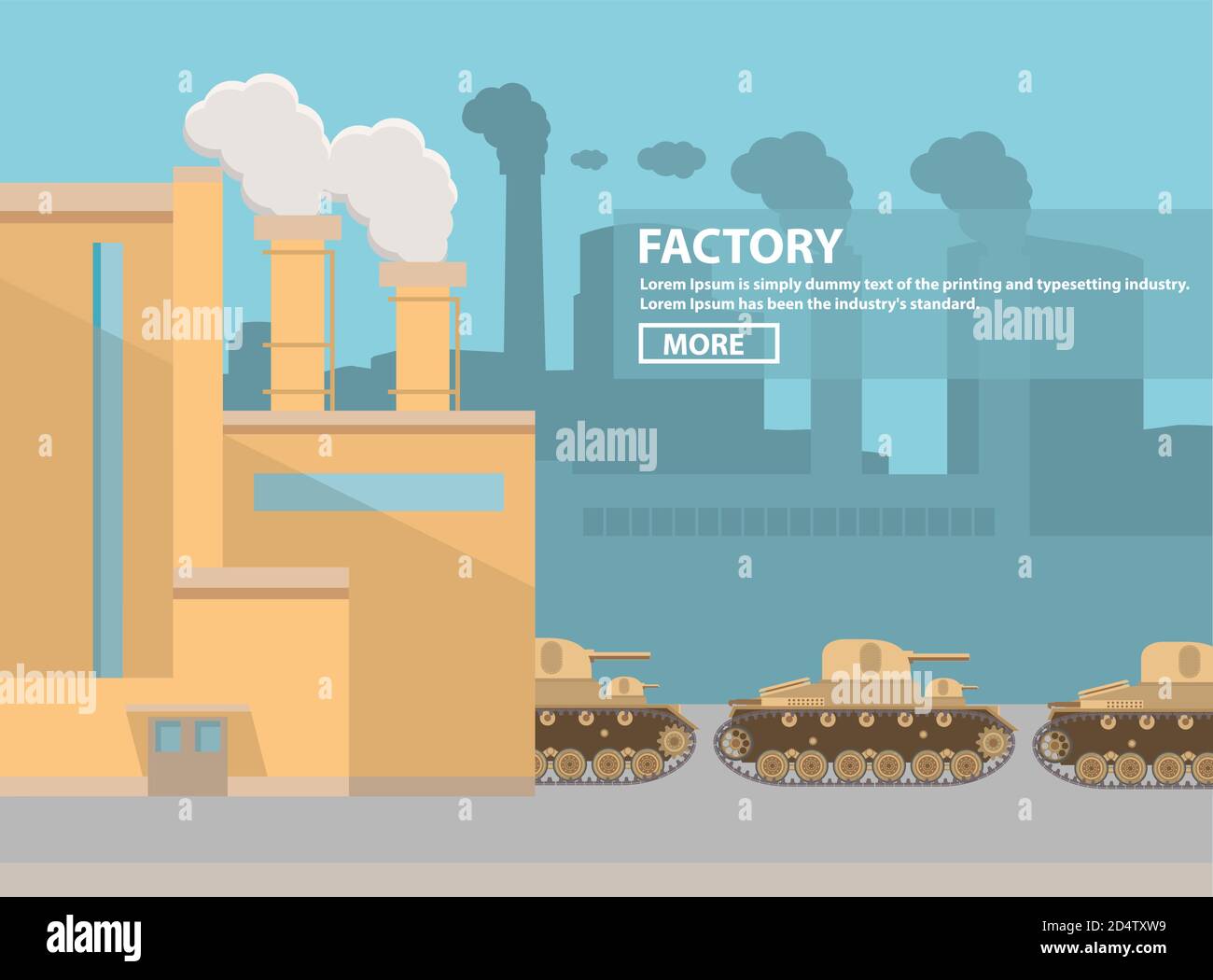Battle tanks factory Stock Vector Images - Alamy