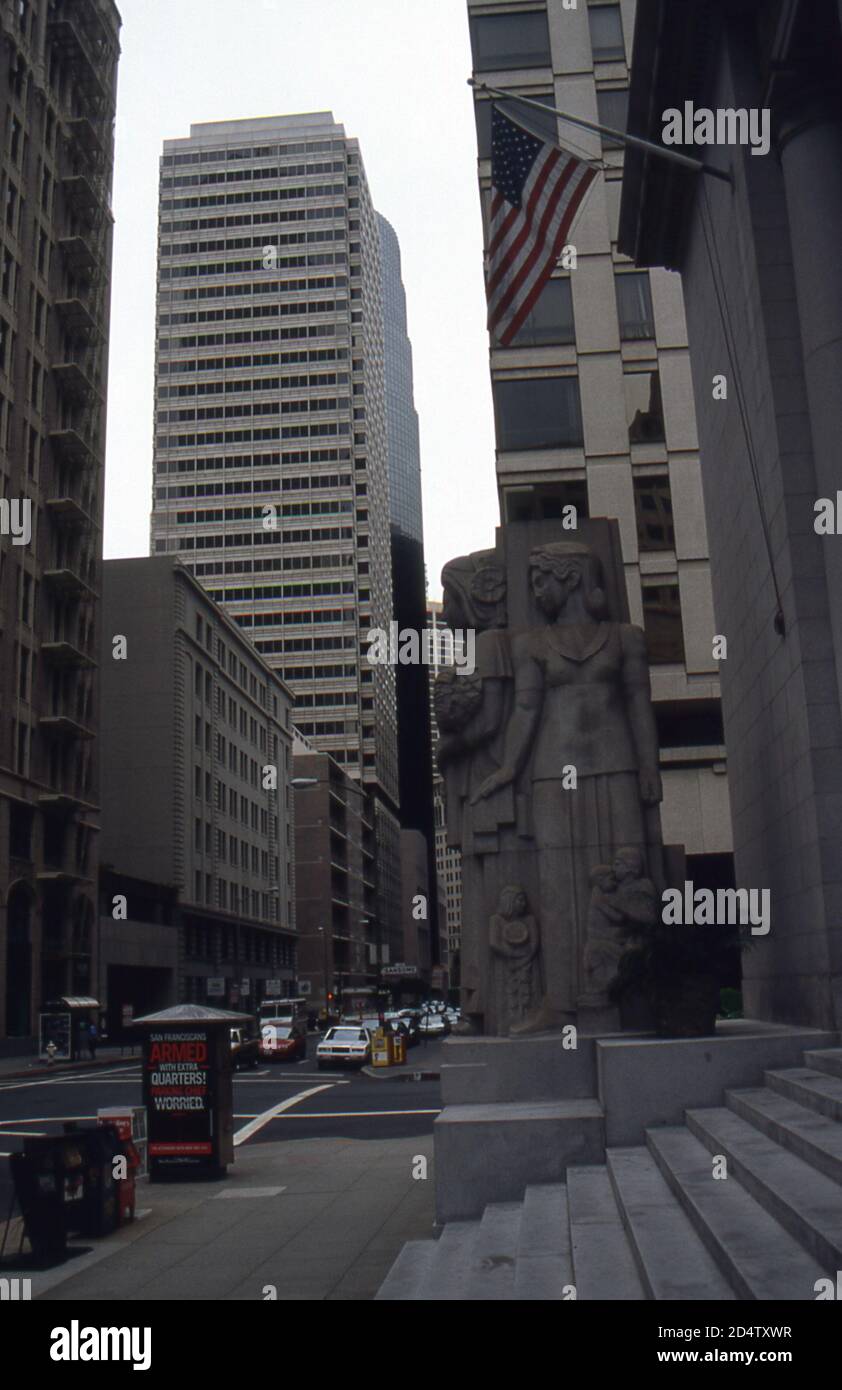 High-rise buildings on the Market Street San Francisco, USA Stock Photo ...