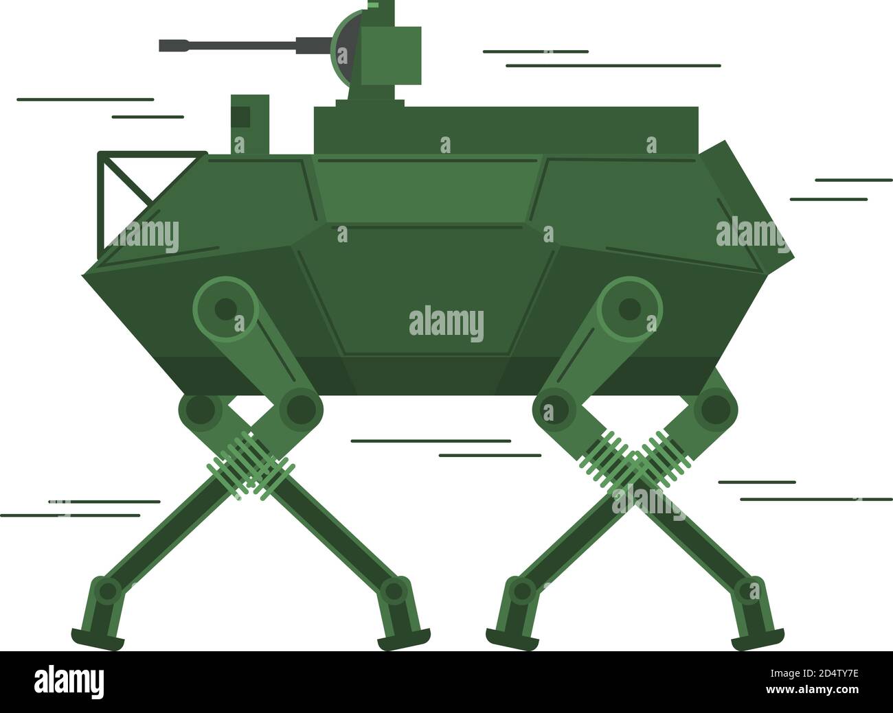 The fighting army military robot freight with a machine gun. Transport ...