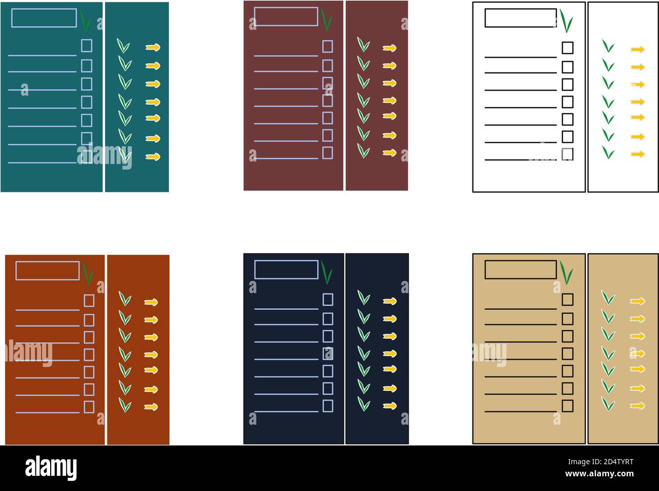 Vector illustration set weekly planning with stickers for notebook ...