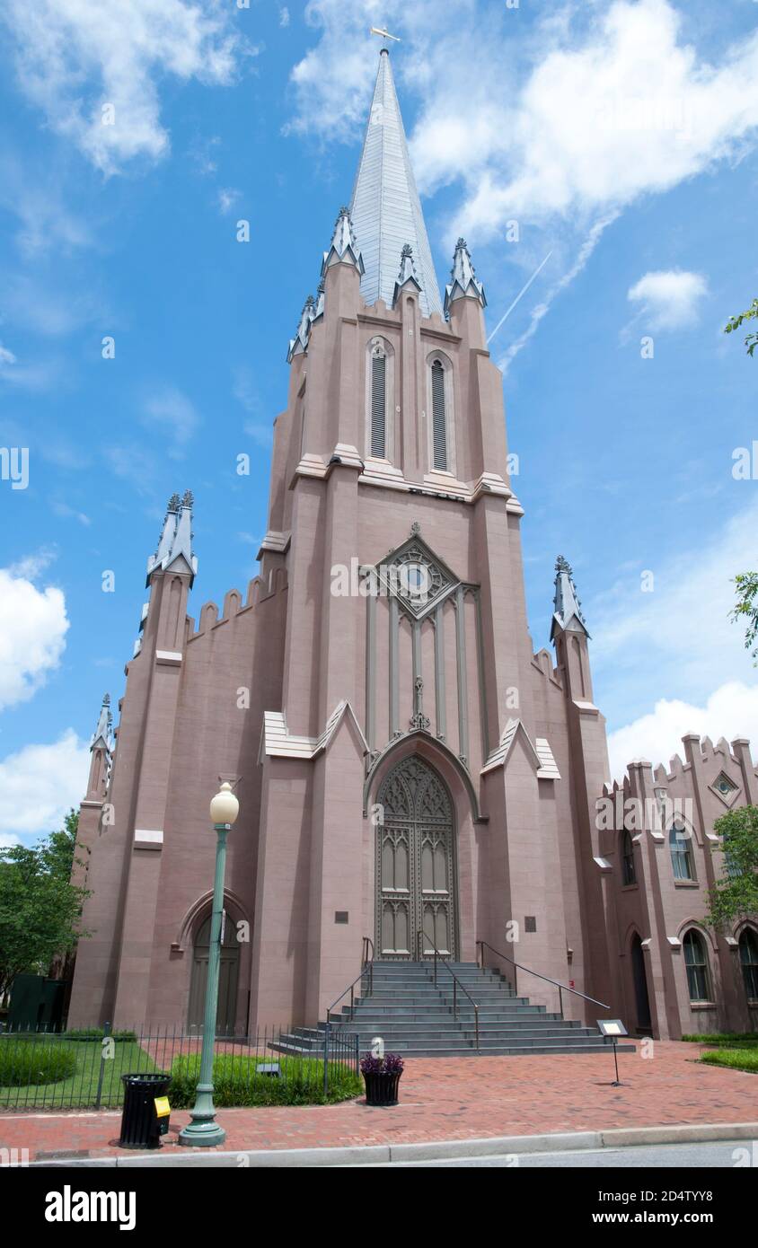 The front view of neo-Gothic style church in Norfolk city (West ...
