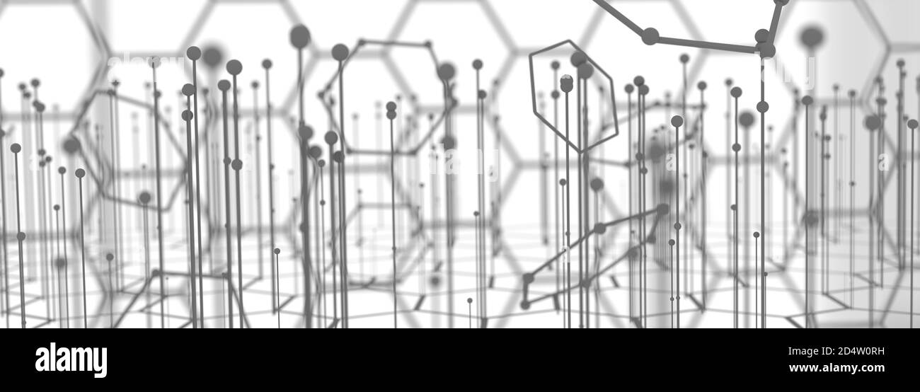 Molecule communication background wave Black and White Stock Photos ...