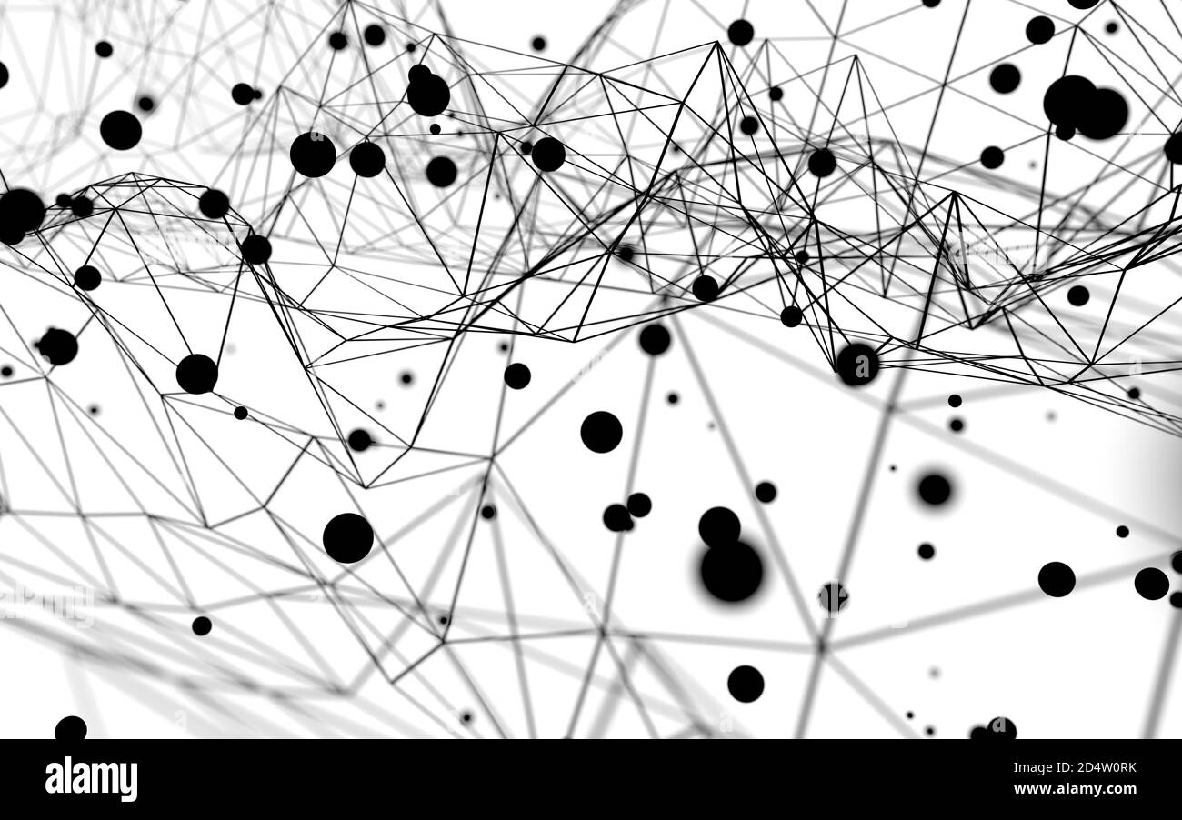 Molecule communication background wave Black and White Stock Photos ...