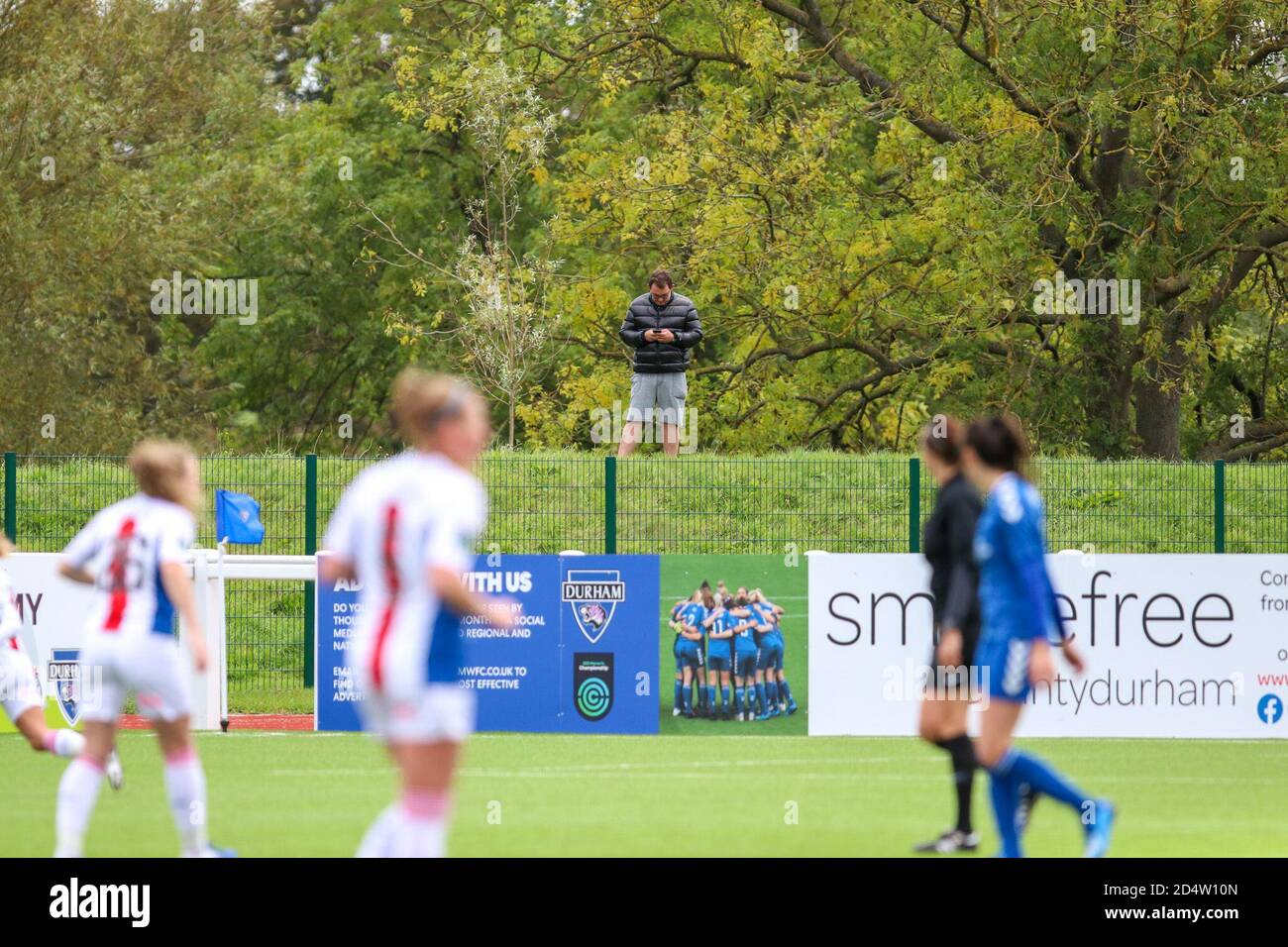 Durham, UK. 11th Oct, 2020. Spectators watch the FA Women's ...