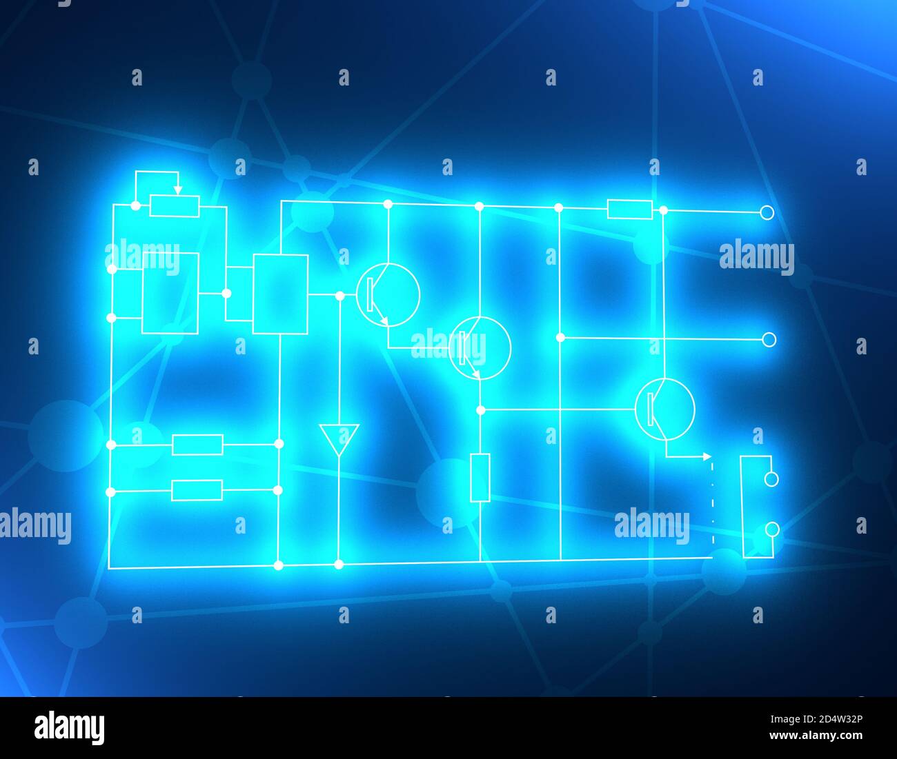 Electric circuit scheme Stock Photo - Alamy