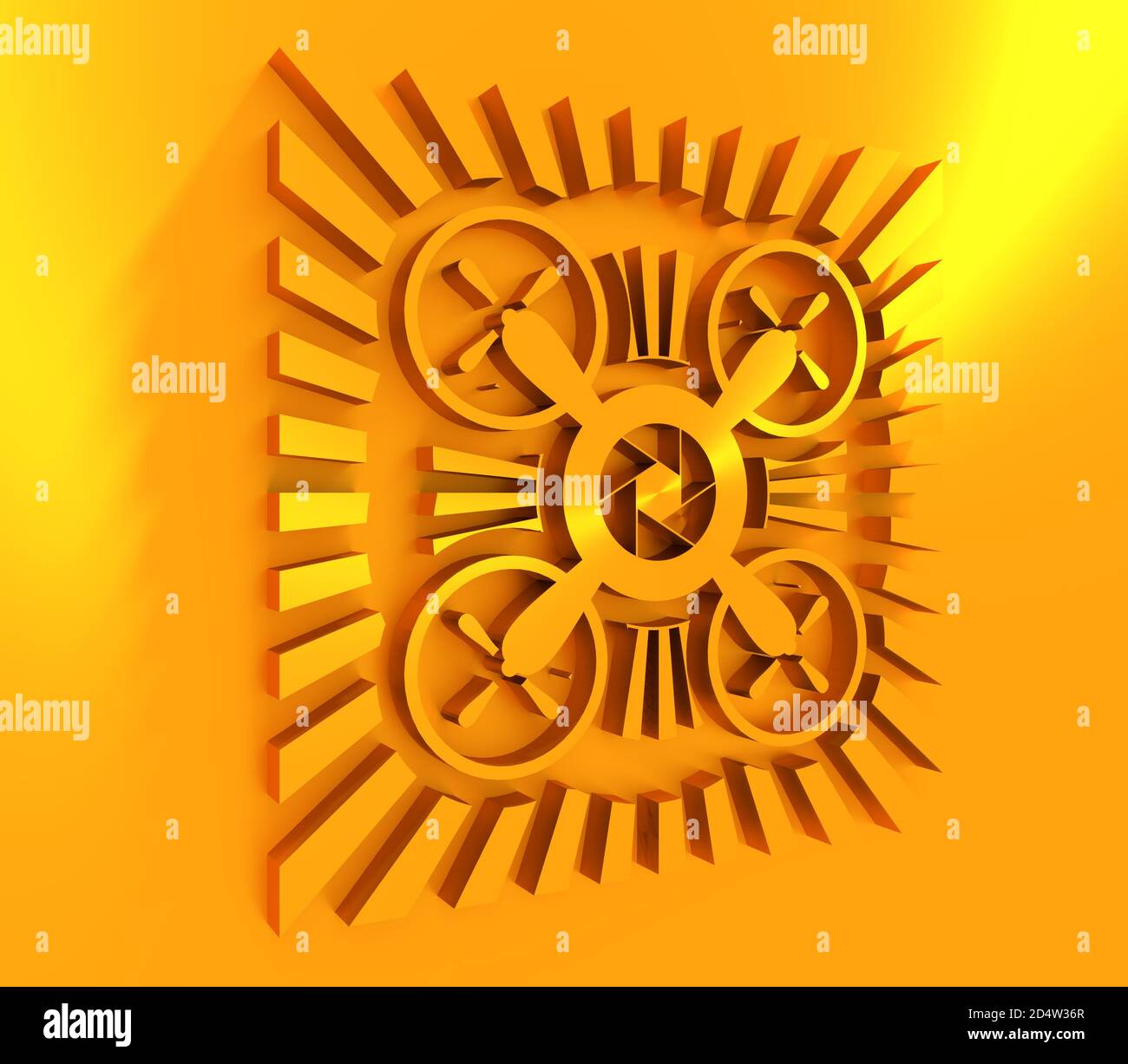 Drone metallic icon Stock Photo - Alamy