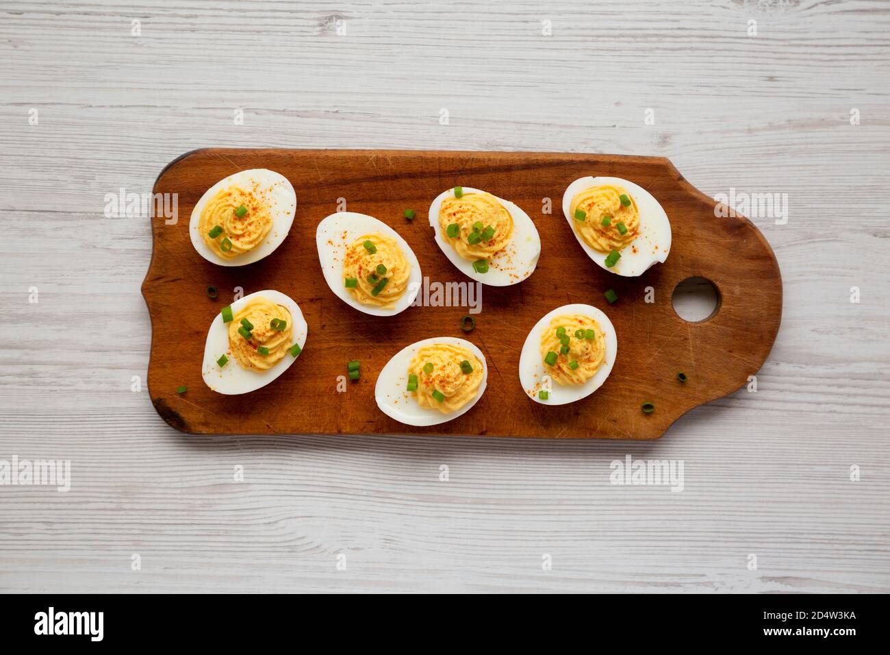 Devilled eggs with chives hi-res stock photography and images - Alamy
