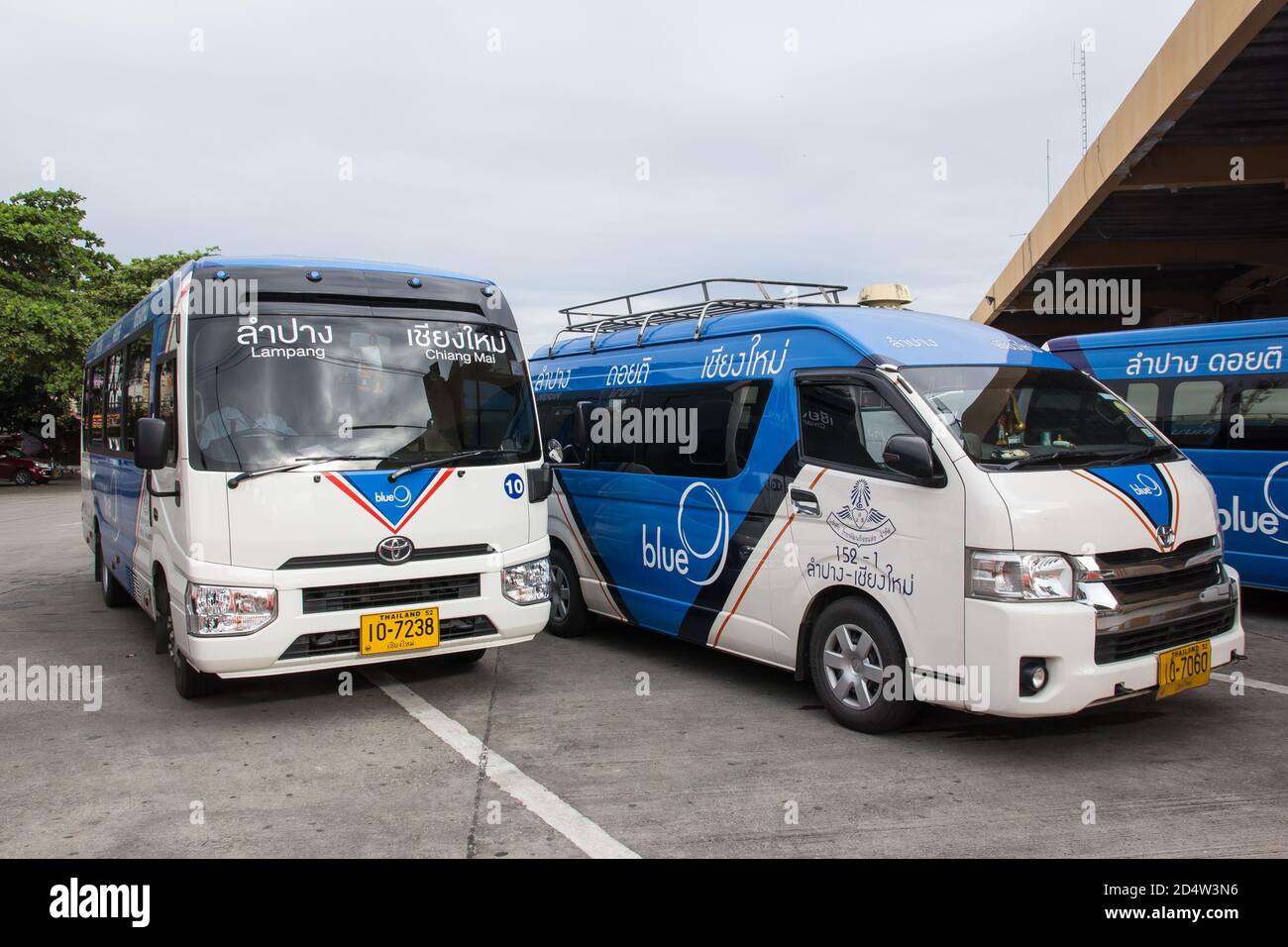Chiangmai, Thailand - October 10 2020: Mini Bus of Blue9 Company ...