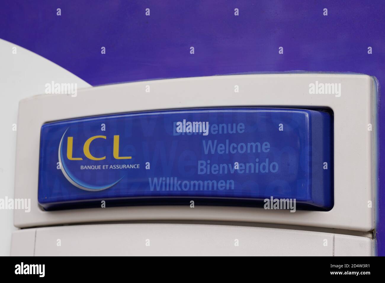 Bordeaux , Aquitaine / France - 10 01 2020 : LCL logo and text sign ...