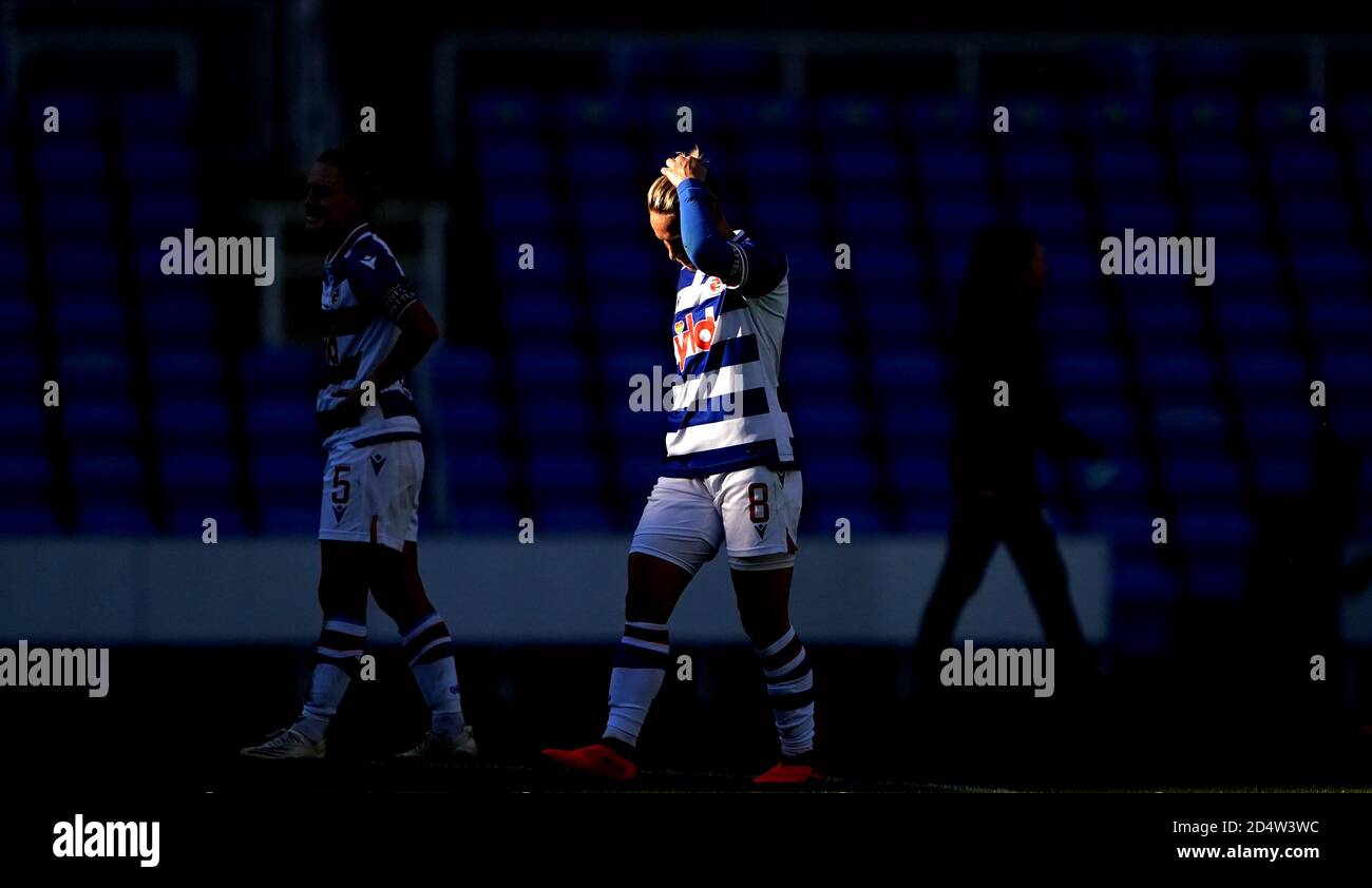 Reading's Jess Fishlock reacts after the FA Women's Super League match ...