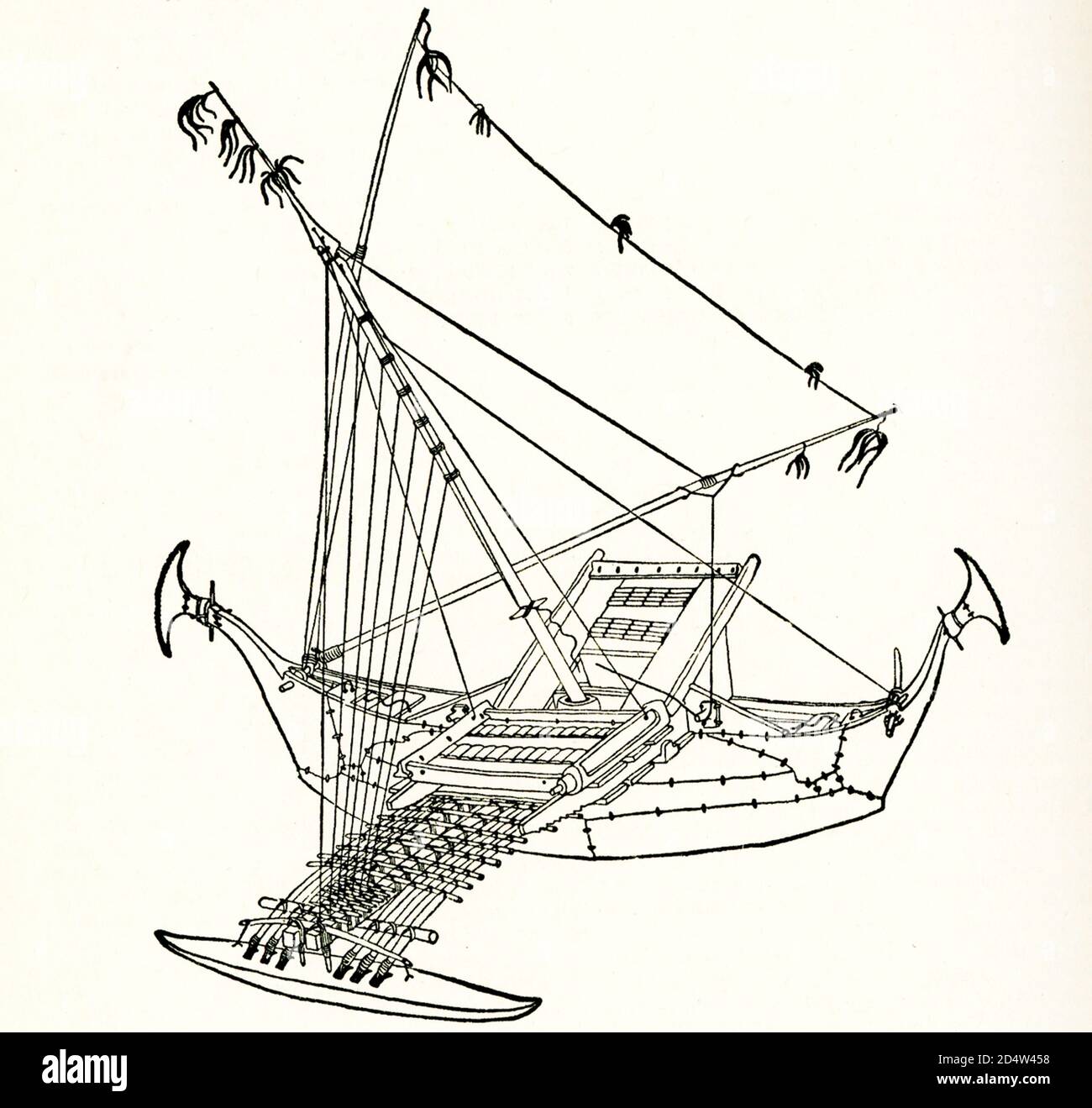 Marshall Island Canoe or Proa. The Walap is a traditional ocean-going ...