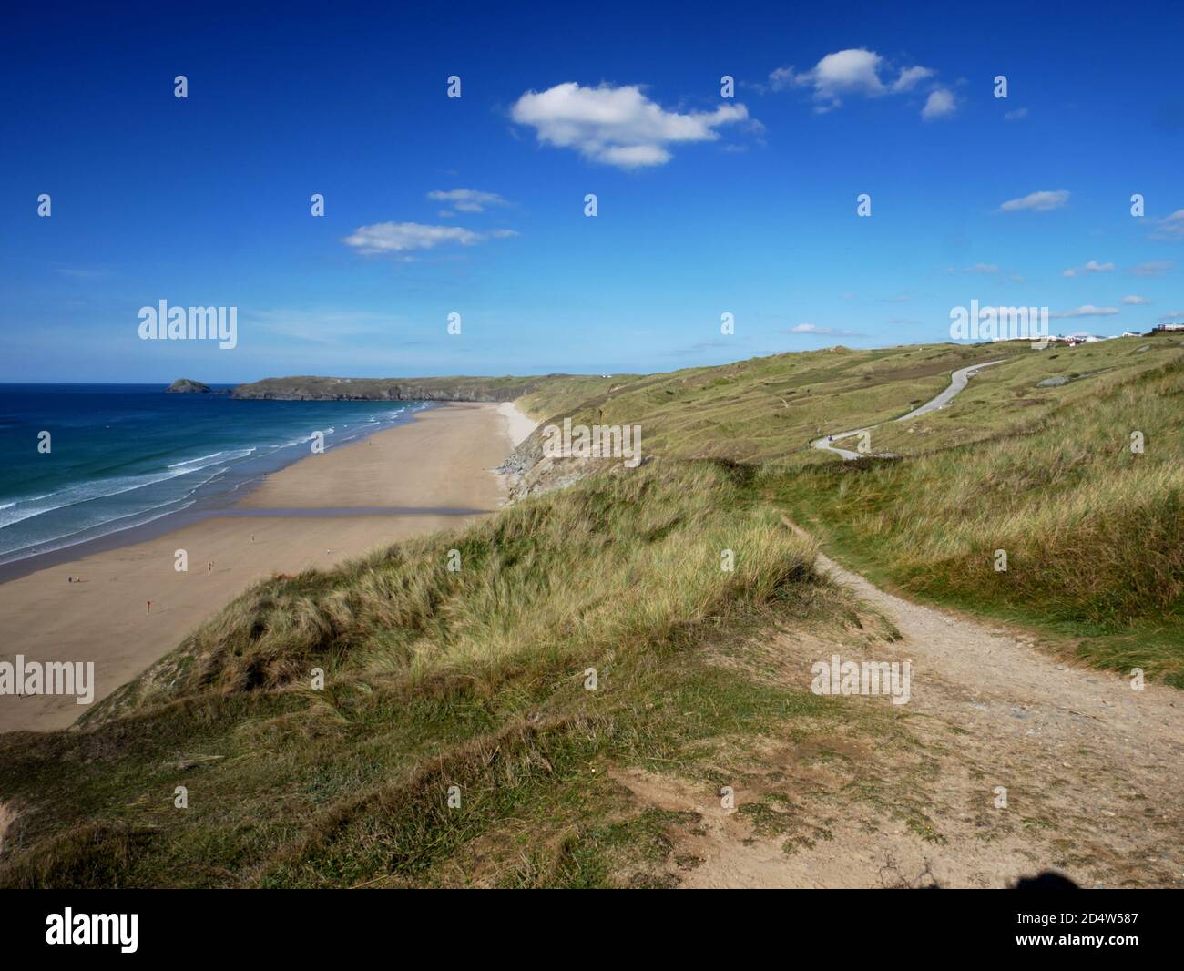 The beach at Perranporth, Cornwall Stock Photo - Alamy