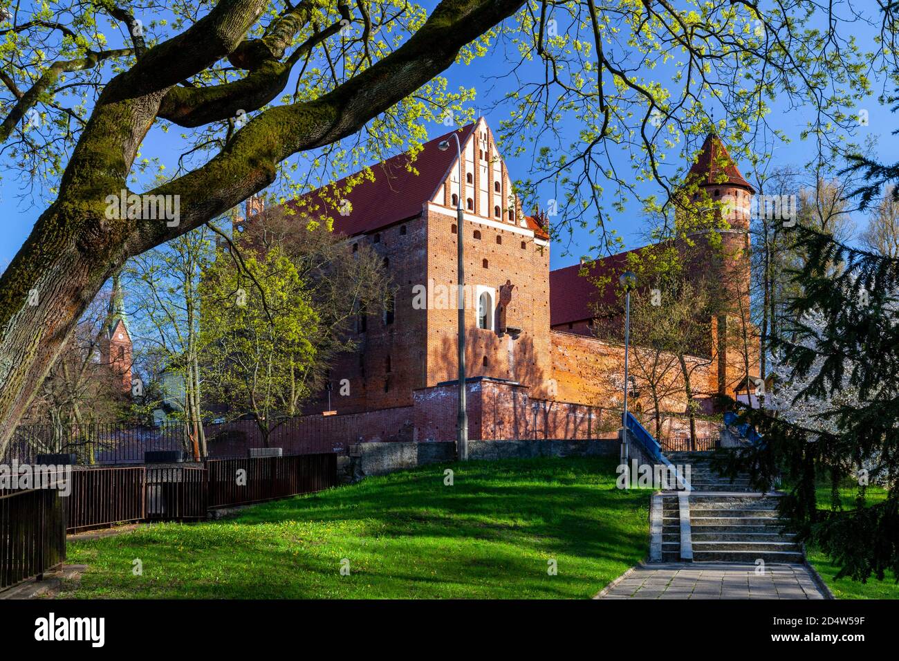 Medieval castle red towers hi-res stock photography and images - Alamy