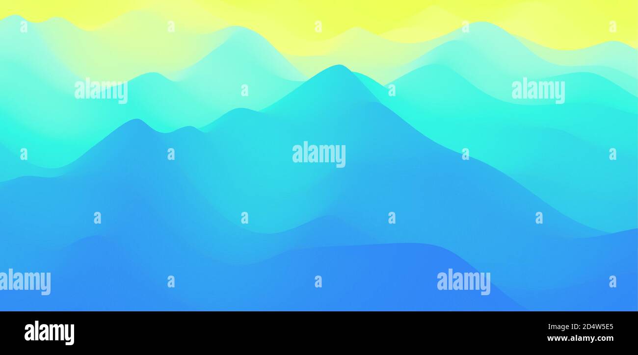 Mountain landscape. Mountainous terrain. Vector illustration. Abstract ...