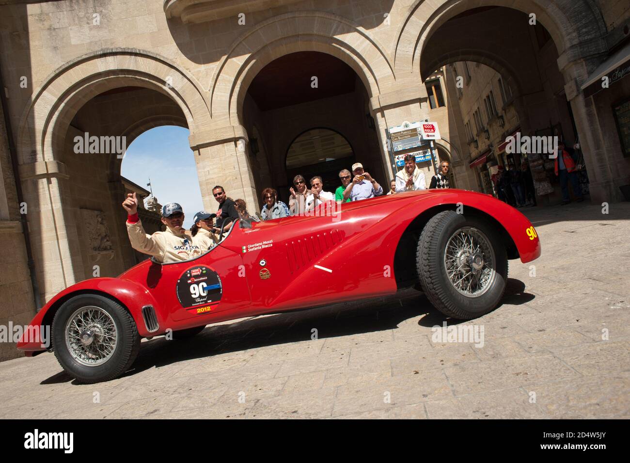 san marino, italy, 18 may 2012, mille miglia rally for historic cars ...