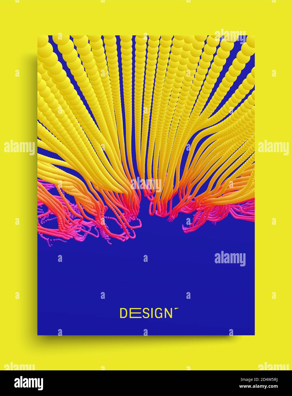Array With Dynamic Emitted Particles Abstract Background 3d Vector