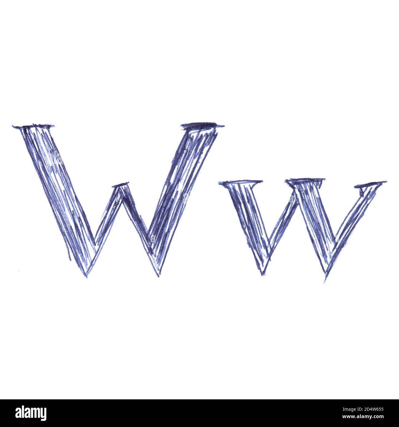 W Typography Font Letter Type High Resolution Stock Photography and ...