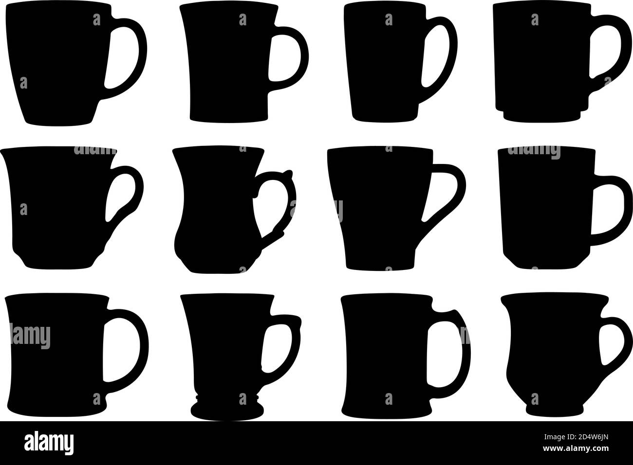 Different cups set on Stock Vector Images - Alamy