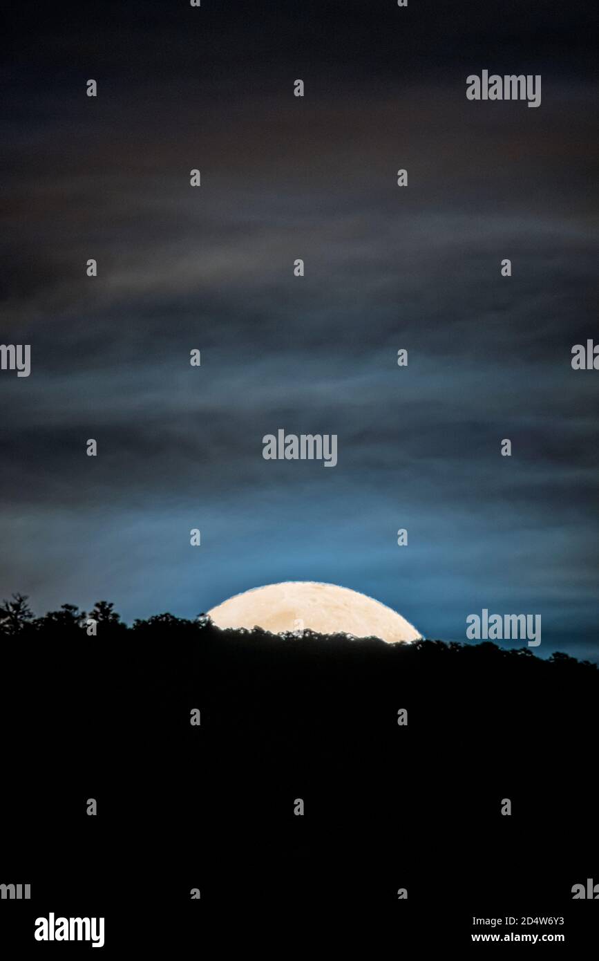 Full Moon; the Harvest Moon; rising over central Colorado; USA Stock ...
